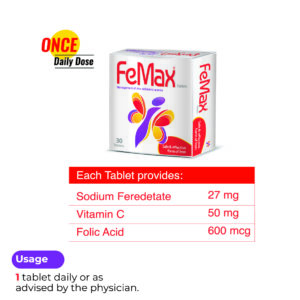 FeMax® Tablet - Iron Supplement - Management of Iron Deficiency Anemia