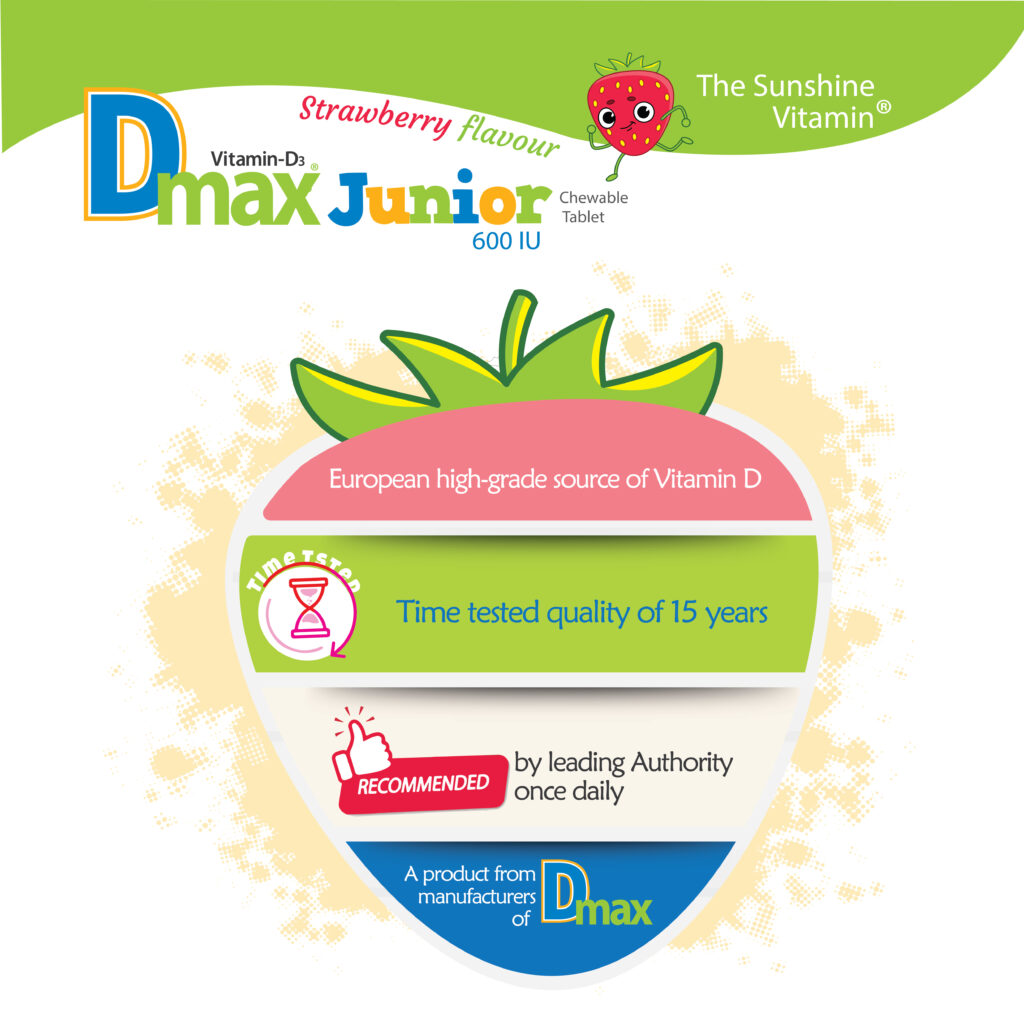 Vitamin D3 Supplement for Children- Dmax Junior Chewable Tablet