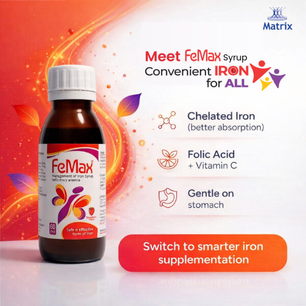 FeMax Iron Syrup for Childrens - Strawberry Flavor (60ml)
